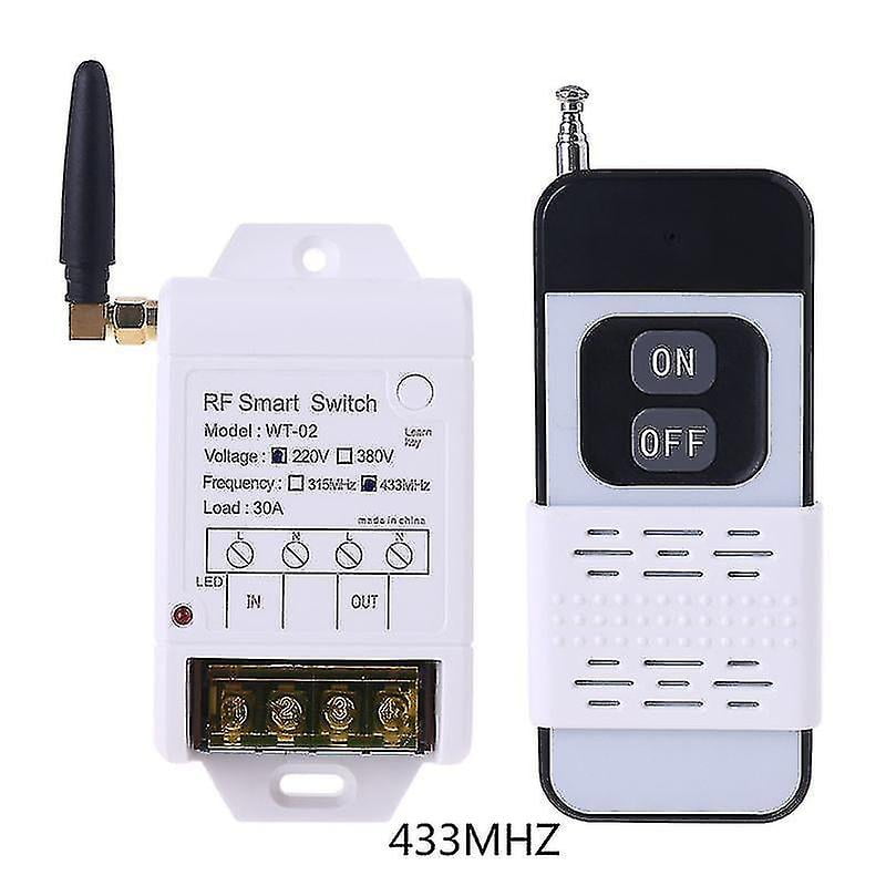 315mhz 433mhz +220v 380v 30a Relay Wireless Remote Control Switch ...