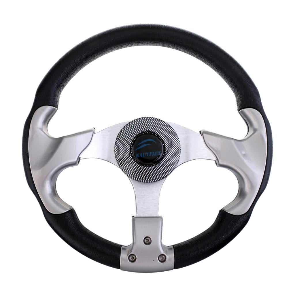 315mm Aluminum Alloy Marine Boat Pontoon Steering Wheel 3 Spoke 3/4 ...