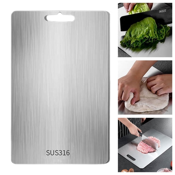 316 Food Grade Stainless Steel Cutting Board, Double Sided Chopping ...