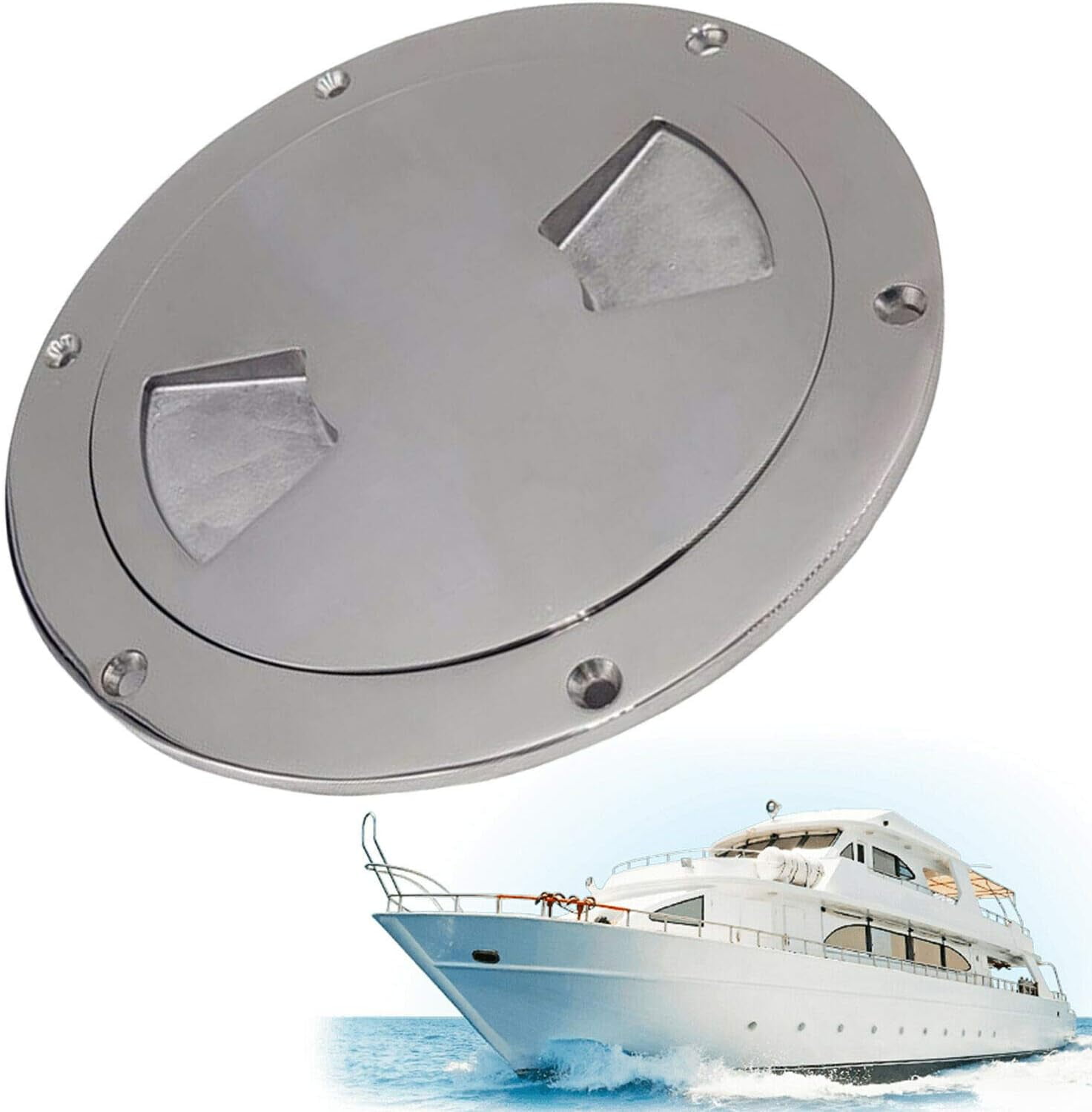316 Grade Stainless Steel Inspection Deck Plate, 6inch Round Boat ...