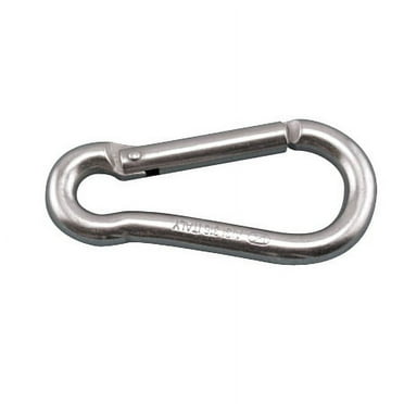 316 STAINLESS STEEL SPRING CLIP CARABINER 9/32" (S0120-0070) - Walmart.com