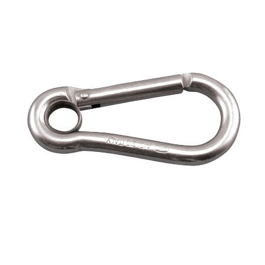 316 STAINLESS STEEL SPRING CLIP CARABINER W/ EYE KEY LOCK 5/16" (S0121 ...