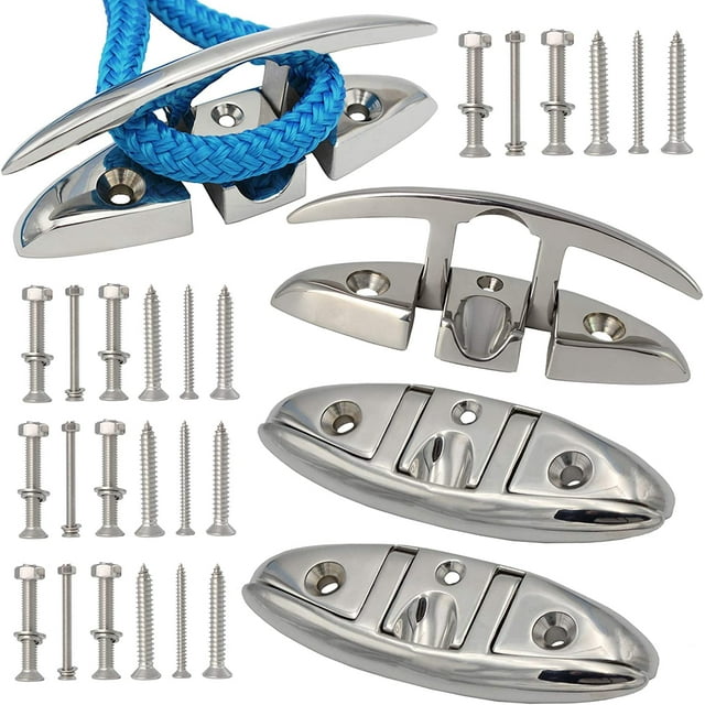316 Stainless Steel Boat Folding Cleats Boat Dock Cleats 5/6/8.5 inch ...