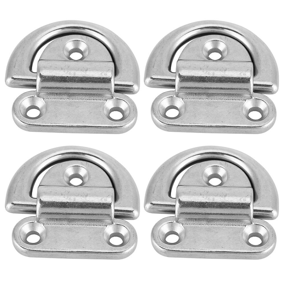 316 Stainless Steel Boat Folding Pad Eye Lashing D Ring Tie Down Cleat ...