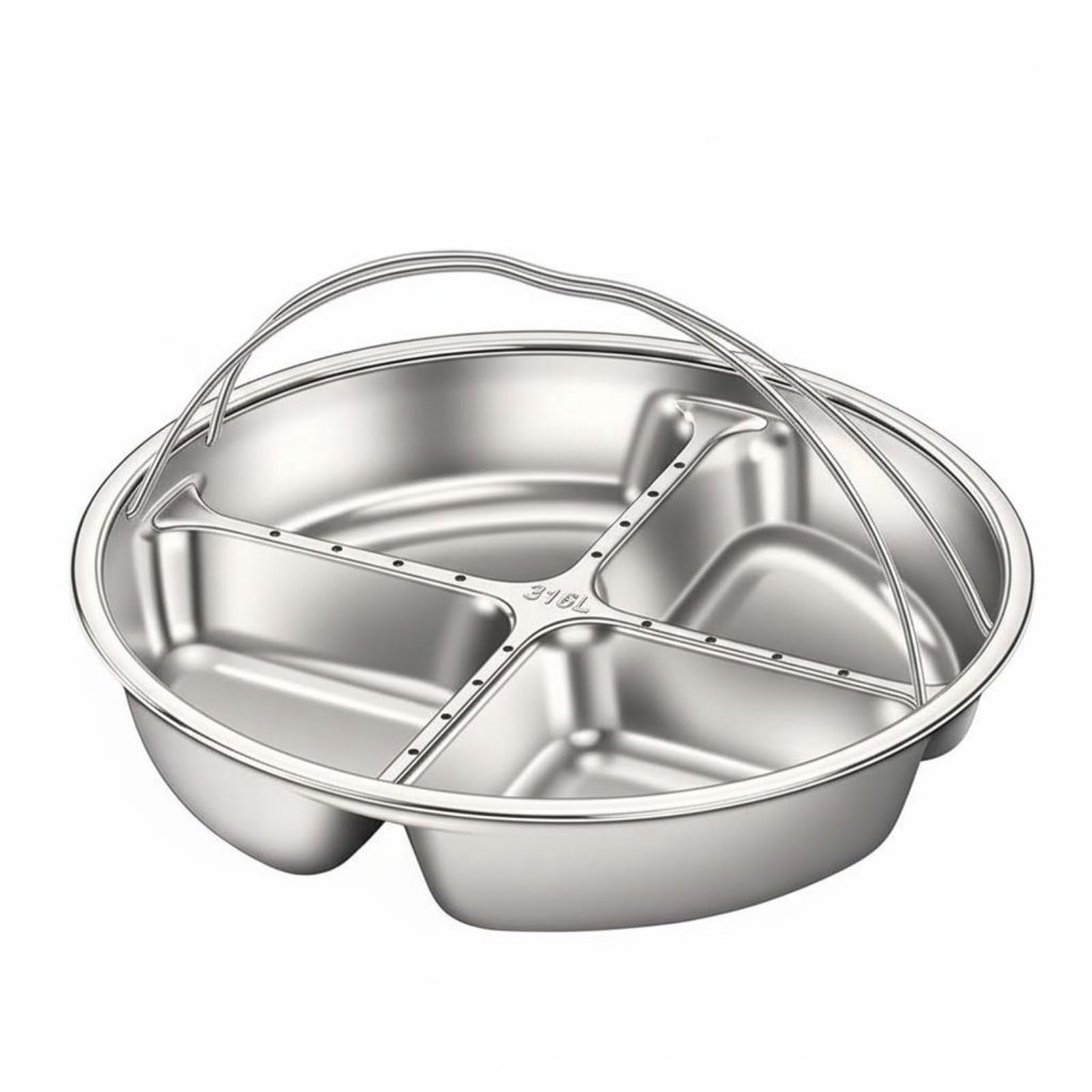 316 Stainless Steel Divided Plate with Double Handle – 3/4/5 ...