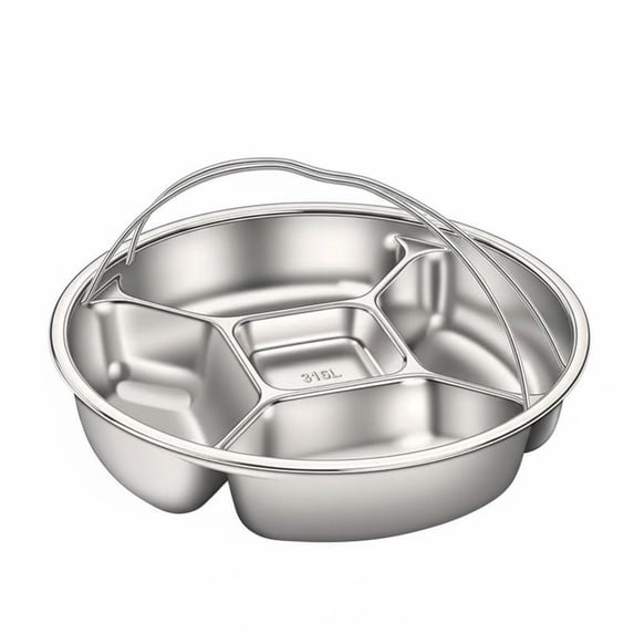 316 Stainless Steel Divided Plate with Double Handle – 3/4/5 ...