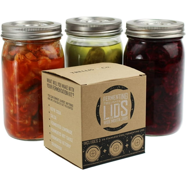 316 Stainless Steel Fermentation Lids | 3 Silicone Waterless Fermenter ...