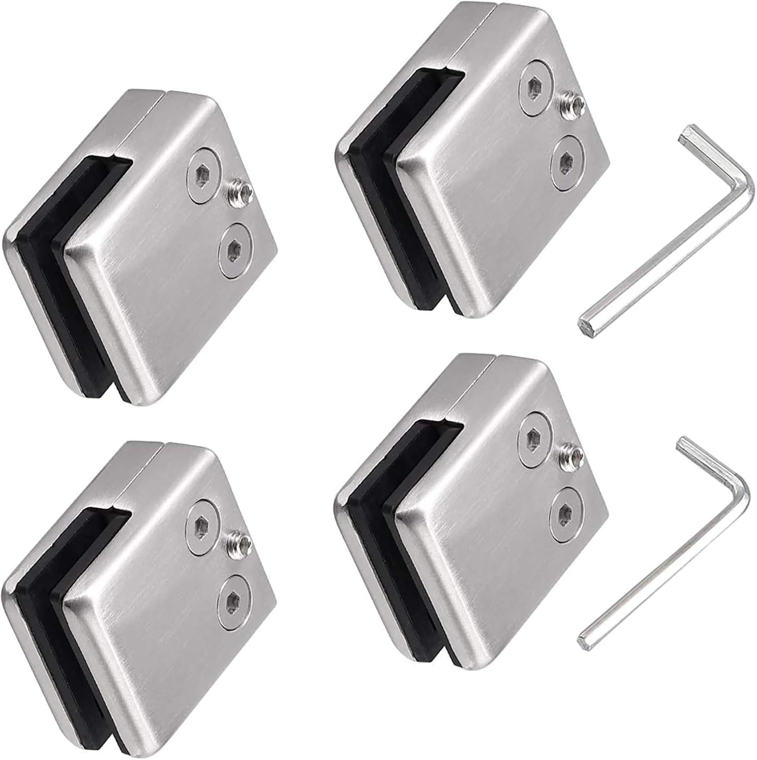 316 Stainless Steel Glass Clamp Kit, Heavy Duty Adjustable Glass ...