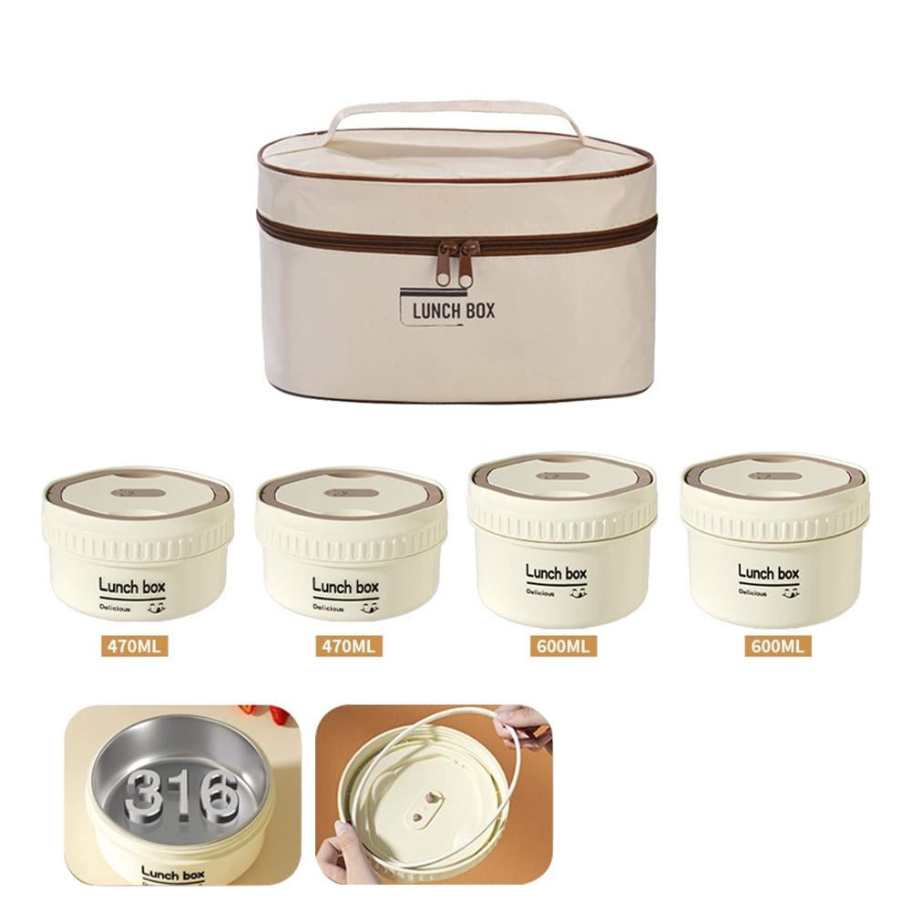316 Stainless Steel Insulated Lunch Box for Office Workers, Microwave ...