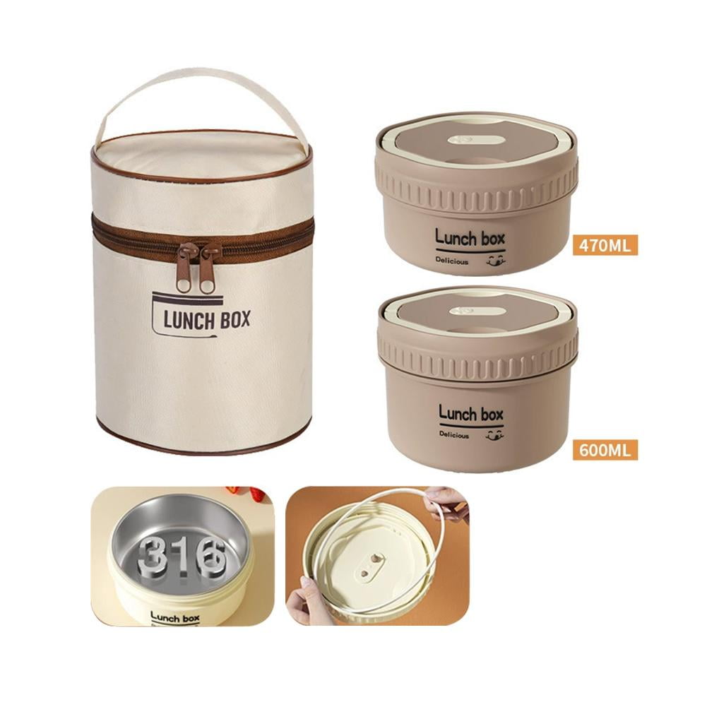 316 Stainless Steel Insulated Lunch Box for Office Workers, Microwave ...