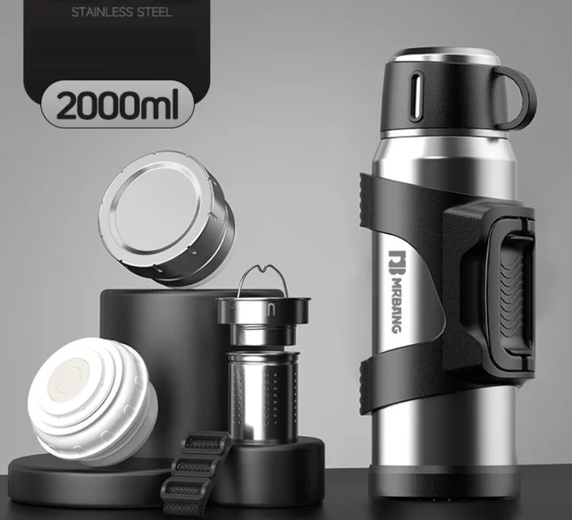 316 Stainless Steel Insulated Thermos Bottle, 1L, 2L, 3L, Outdoor ...