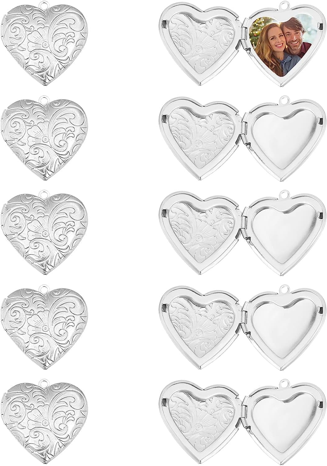 316 Stainless Steel Locket Pendants Photo Frame Charms for Necklaces ...
