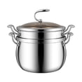 316 Stainless Steel Steamer, 2 Tier Stainless Steel Steamer Cooking Pot ...