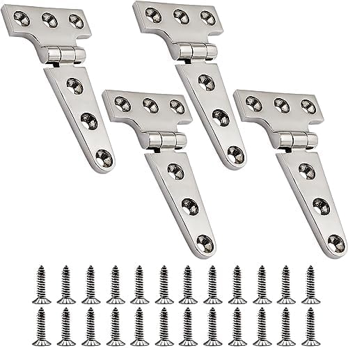 316 Stainless Steel T Hinges Marine Grade 4'' x 2" Heavy Duty Boat ...