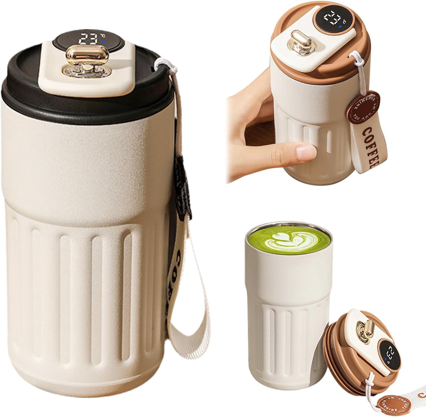 316 Stainless Steel Travel Mug With Temperature Display, 2025 New ...
