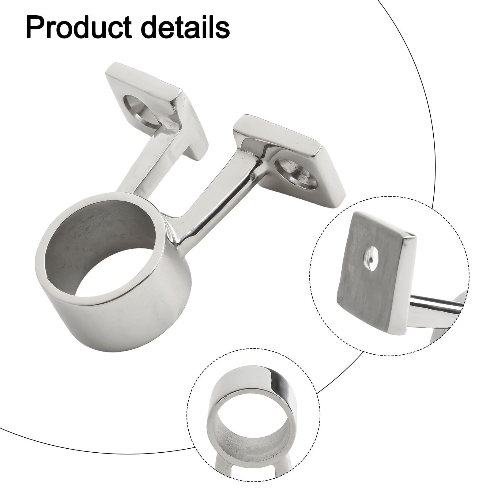 316 stainless steel 25 mm 1 inch 90 degree boat frame rail mount Marine ...