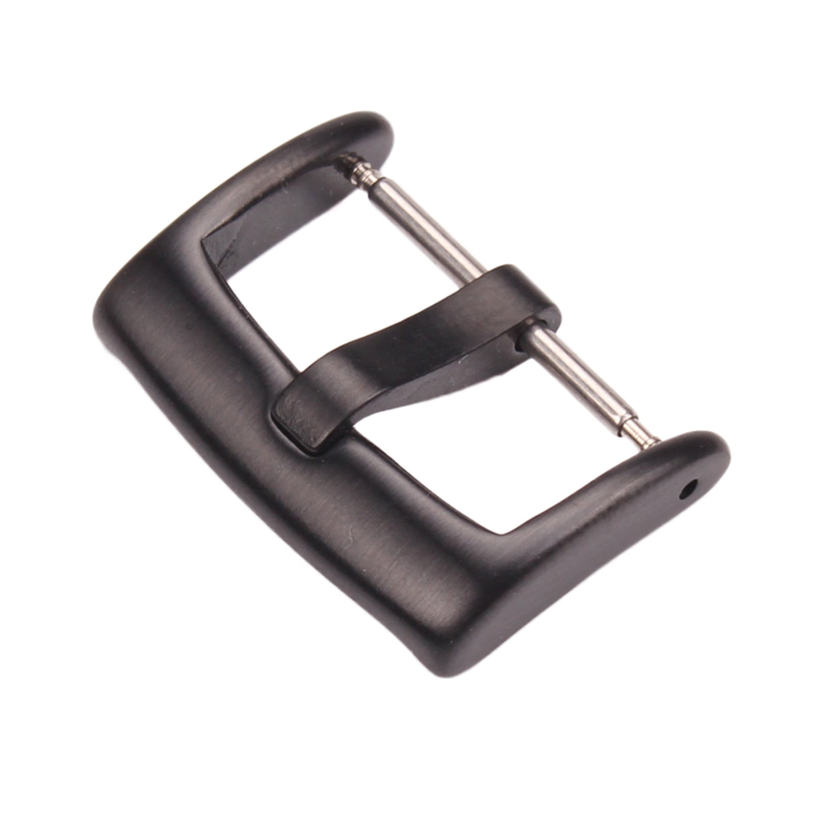 316L Solid Stainless Steel Watch Buckle Silver Black Brushed Watch Band ...