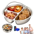 316L Stainless Steel Divided Pot for Cooking with Double Handles, Round ...