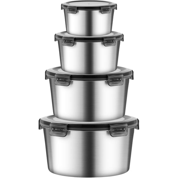316L Stainless Steel Food Storage Containers with Lids, 11.5oz/20oz ...