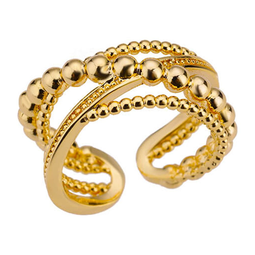 316l Stainless Steel Rings For Women Gold Color Never Fade Luxury
