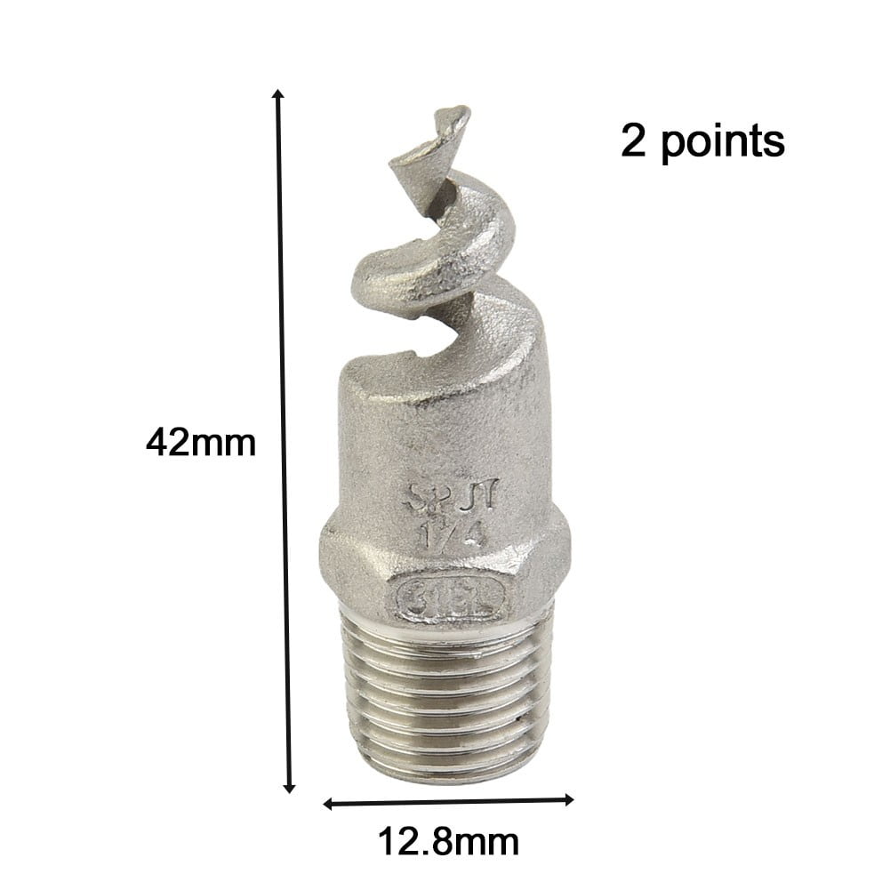 316L Stainless Steel Spiral Cone Nozzle 1/4"-3/4" for Atomization and Dust Removal, Garden ...