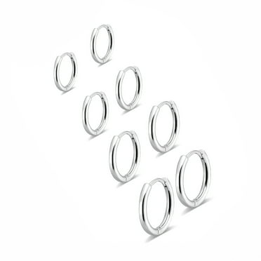 Chunky Hoop Earrings For Women, 30/40/60/80Mm Stainless Steel Hoops ...