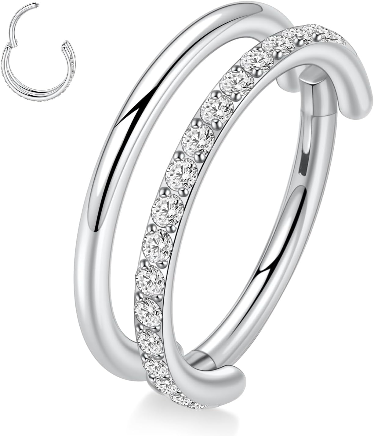 316L Surgical Steel Conch Helix Piercing Jewelry Cartilage Hoop Earring ...