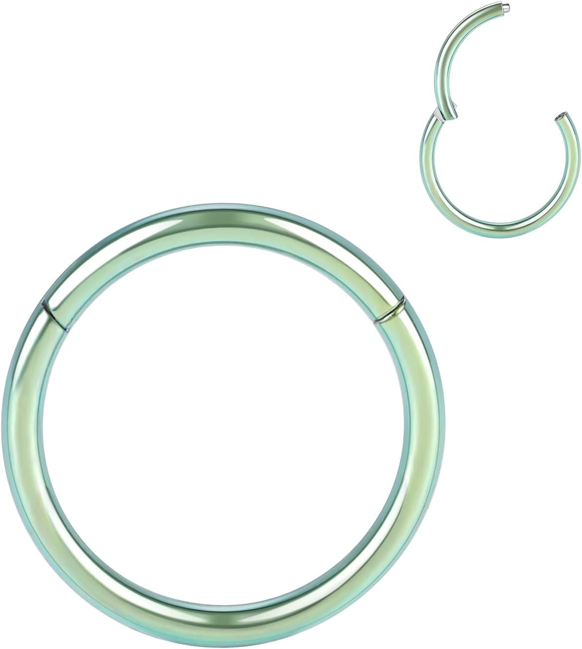 316L Surgical Steel Hinged Segment Nose Ring Hoop for Nose Septum ...