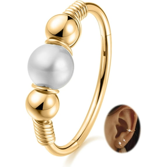 316L Surgical Steel Opal Nose Ring Septum Jewelry Tragus Rook Daith ...