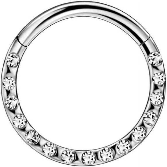 316L Surgical Steel Rhinestones Piercing Rings for Septum Daith[z137 ...