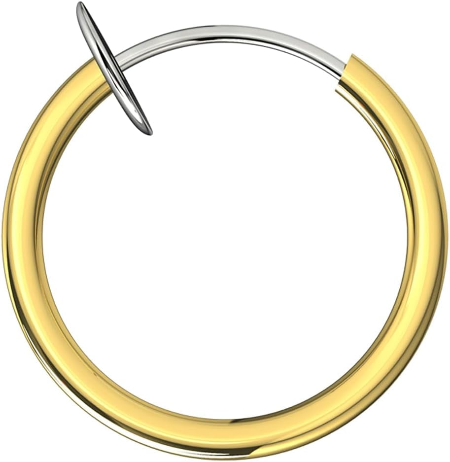 316L Surgical Steel Spring Action Fake Nose Ring - Earring -Tragus ...