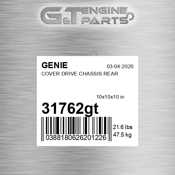 31762GT COVER DRIVE CHASSIS REAR fits Genie (New OEM) - Walmart.com