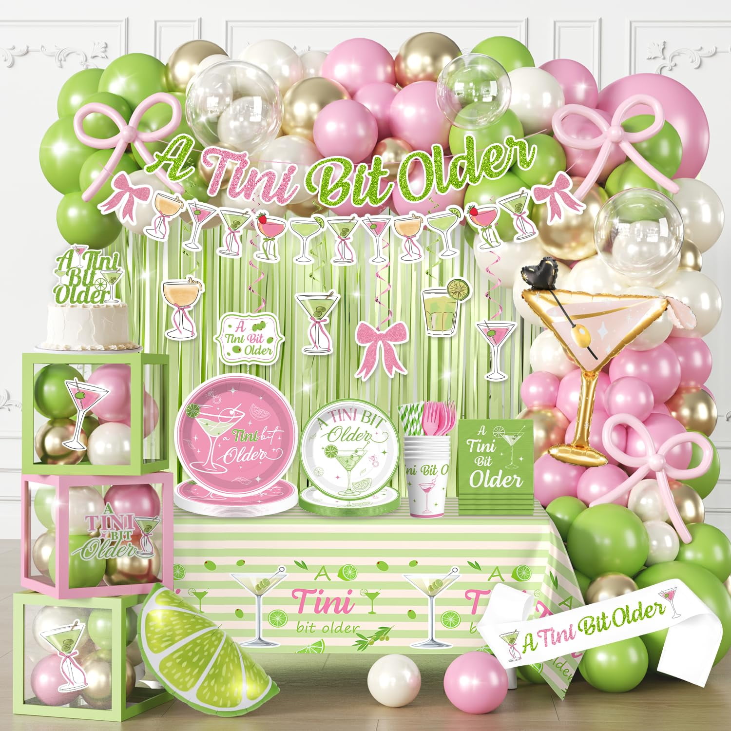 317Pcs A Tini Bit Older Birthday Tableware Set 25 Guests, A Tiny Bit ...