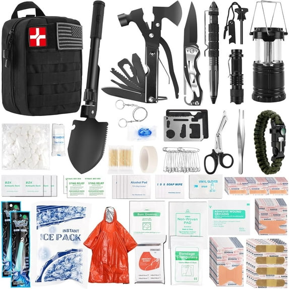 318 PCS Emergency Survival Kit, Survival Gear and Equipment First Aid ...