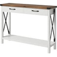 31In Narrow Console Table with 2 Drawers and Open Shelf - Industrial ...