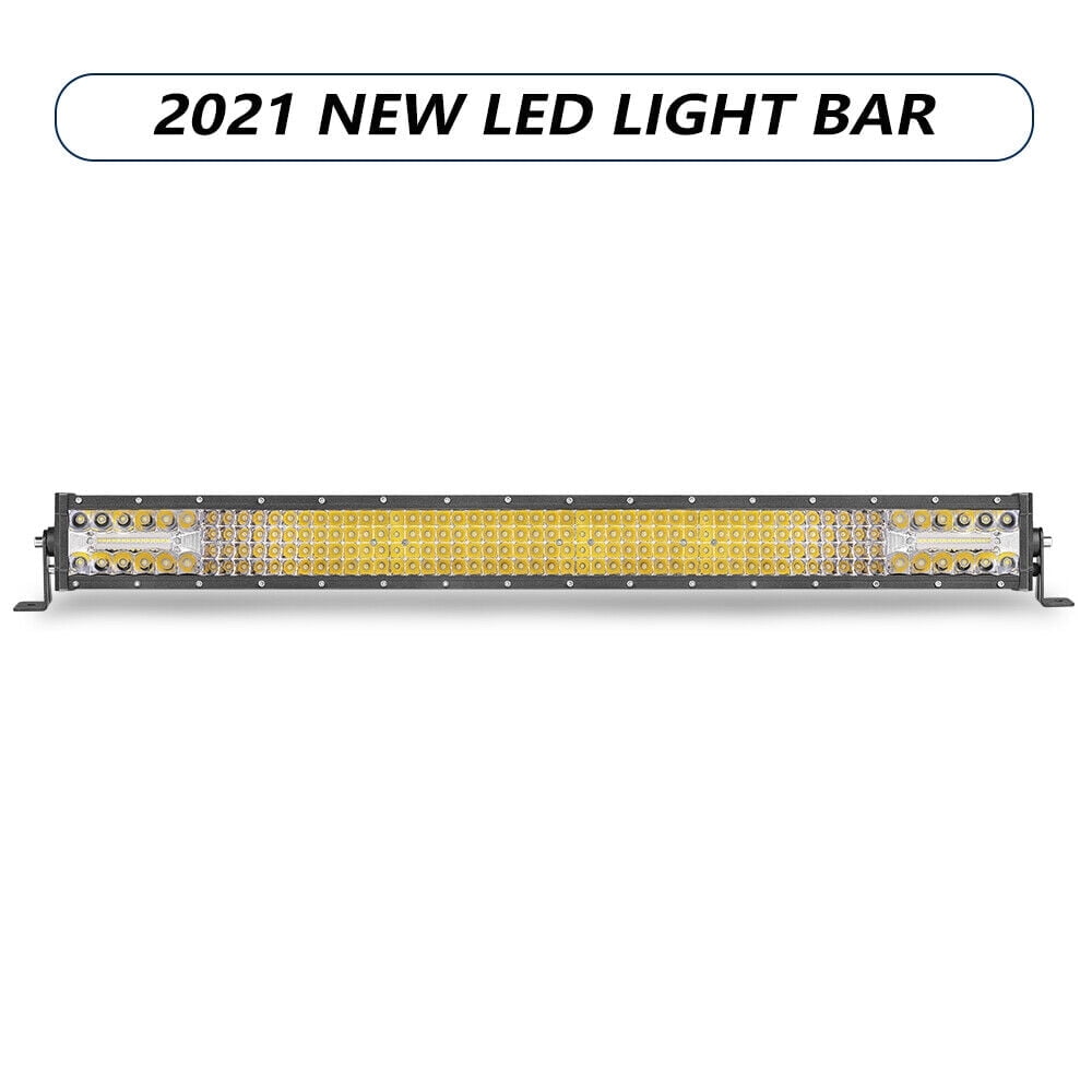 31Inch LED Work Light Bar Quad/Tri Row Spot Flood Combo Driving OffRoad ...