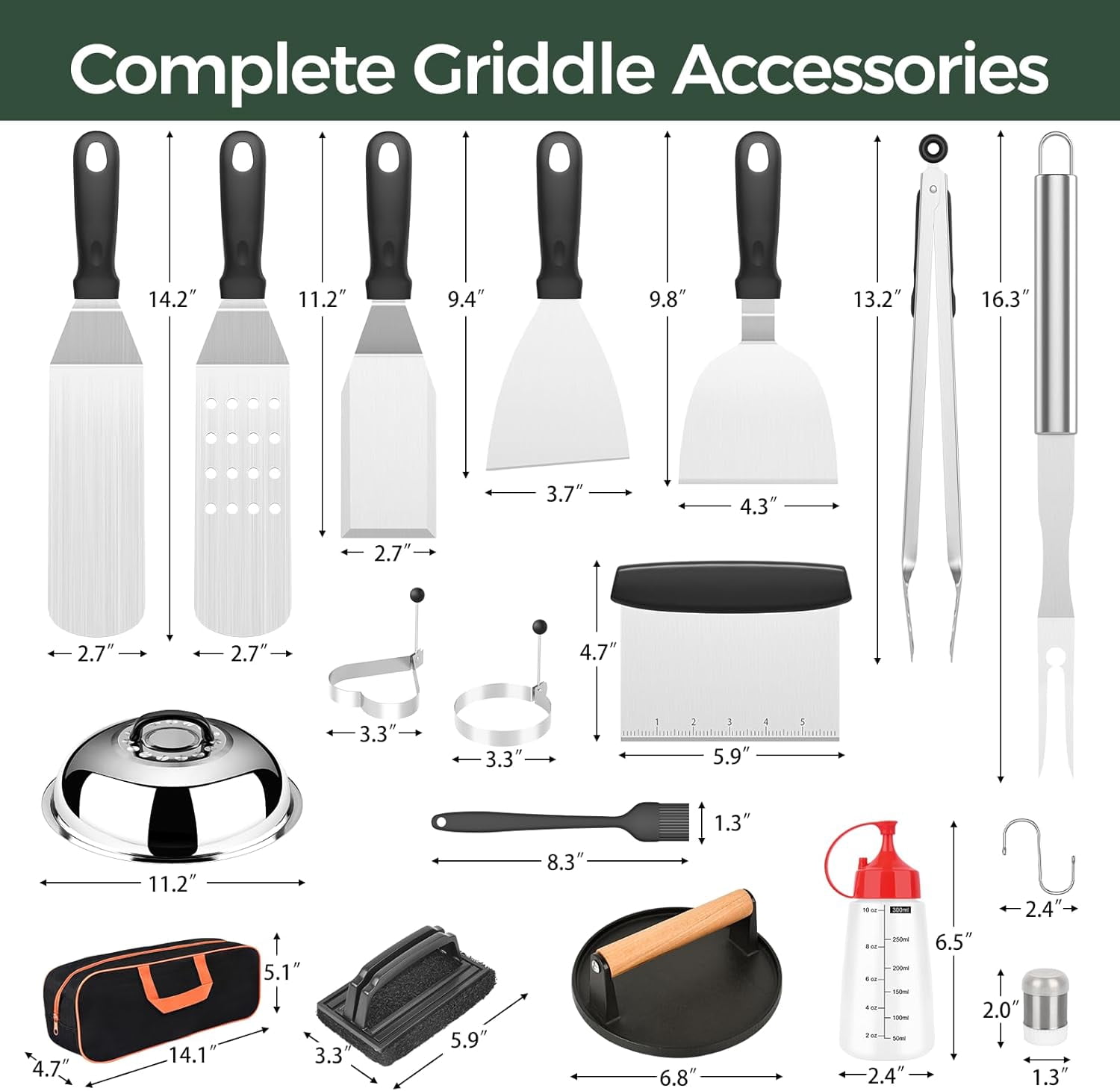 31PCS Griddle Accessories Kit, Flat Top Grill Accessories Set for ...