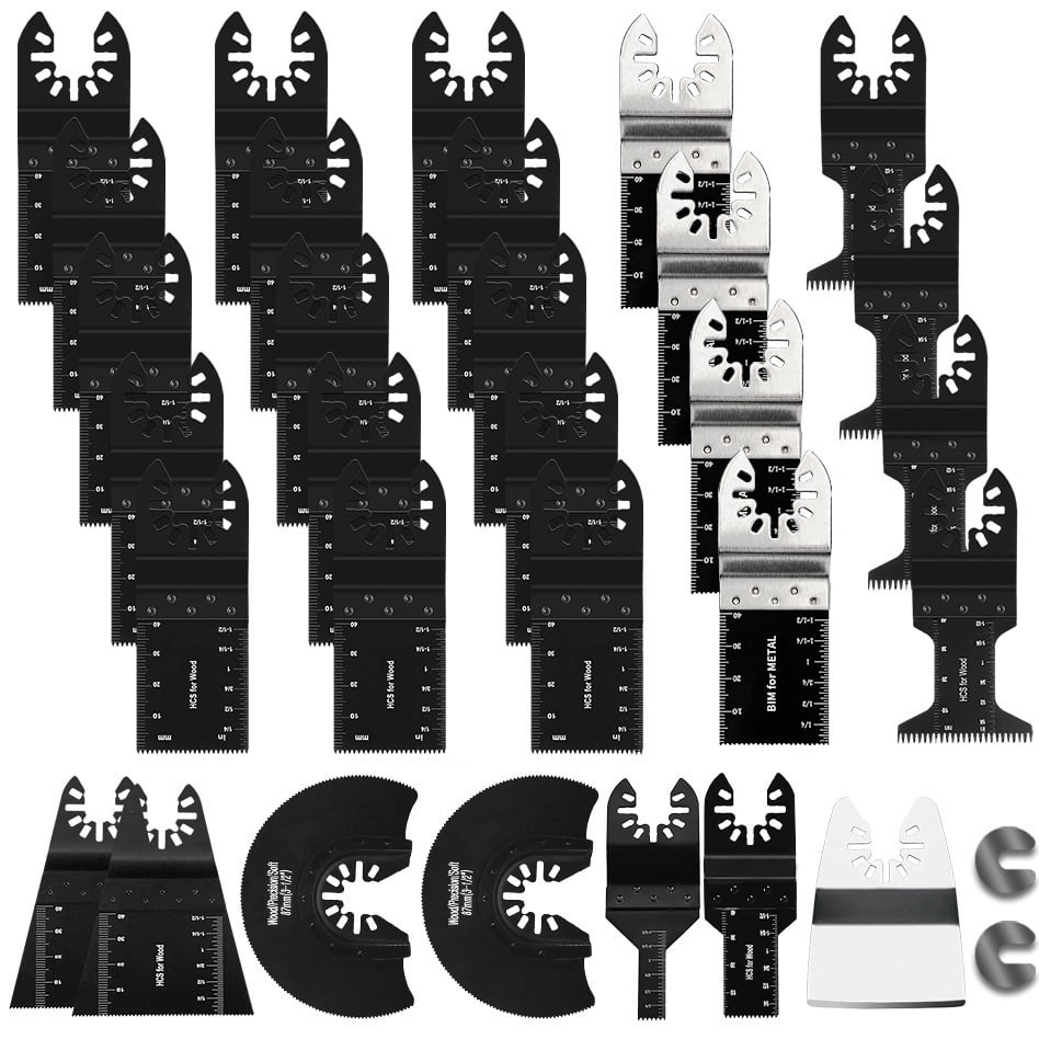 31PCS Oscillating Saw Blades, Premium Multitool Kit for Wood Metal Plastics, Oscillating Tool ...