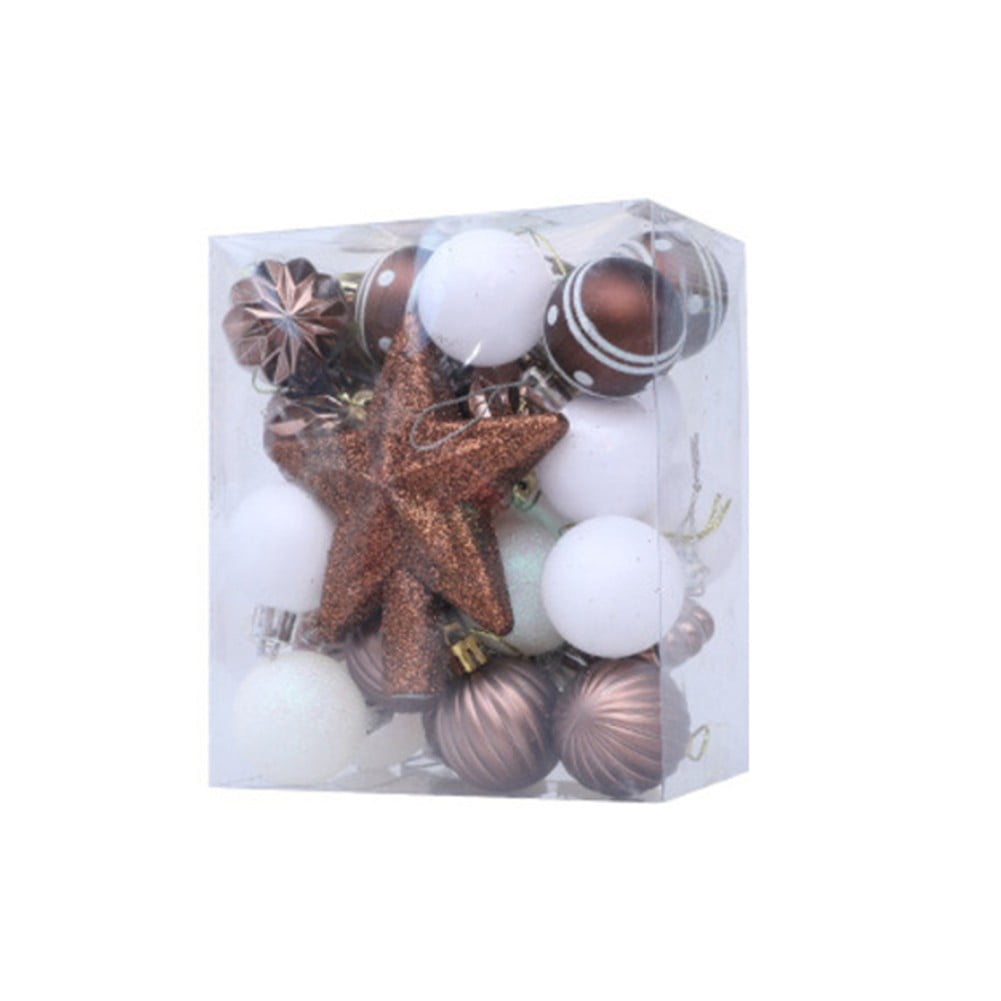 31Pcs Christmas Ball Tree Ornament Set Hanging Ornaments Ball Plastic ...
