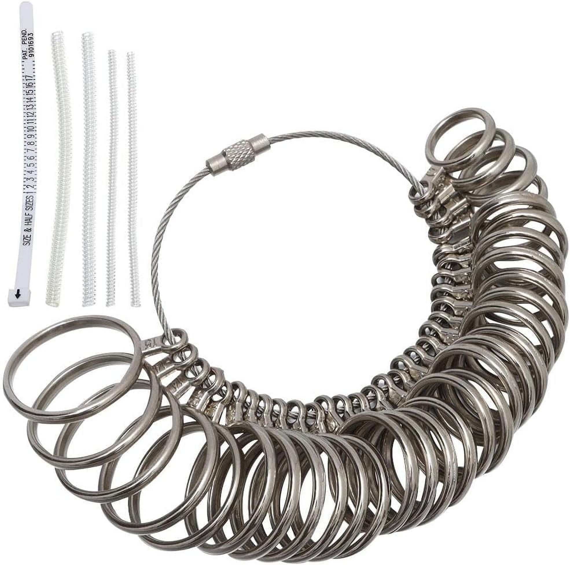 31Pcs Ring Sizer Measuring Tool Set, Metal US Ring Sizing Finger Gauge ...