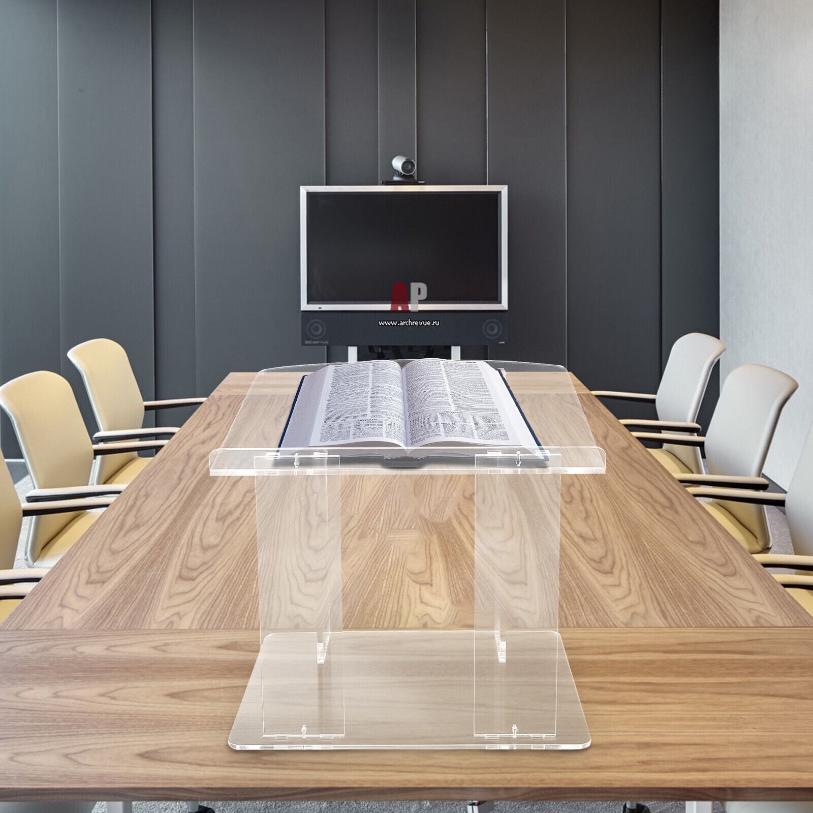31cm Mini Conference Lectern School Plexiglass Table Clear Pulpit ...