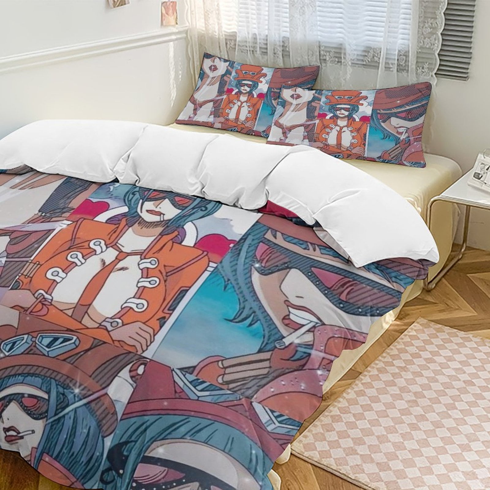 31dcc3cff799ed22d3e2d05517fbd827_sdelg3.50x Bed Duvet Cover Funny Anime ...