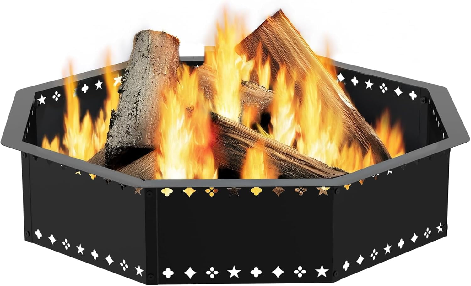 31inch Fire Pit Rings, DIY Smokeless Firepit Bowl Metal Fire Rings for ...