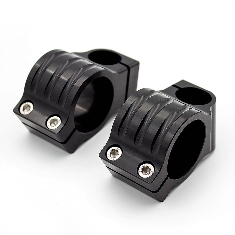 31mm 7/8" CNC Aluminum Motorcycle Black Fork Tube Clip on Handlebar ...