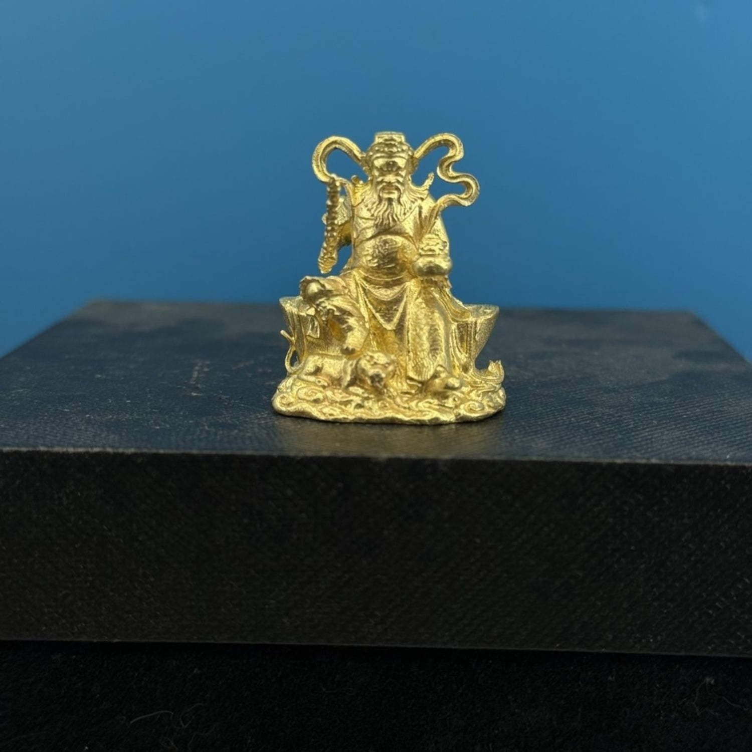 31mm Brass Zhao Gongming God of Fortune Statue Taoist Figurine ...