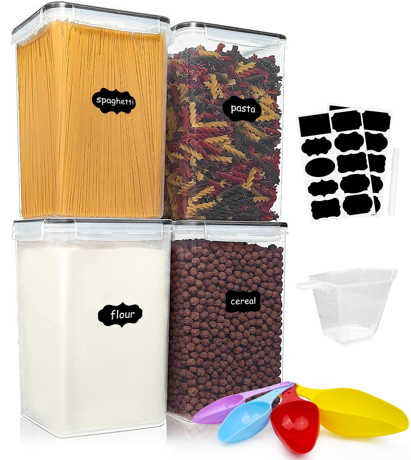 Scidweet 4 Pcs 6.5L/220Oz Airtight Food Storage Containers with Lid for ...