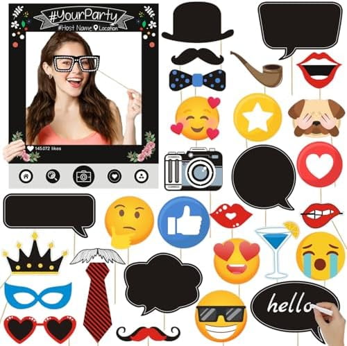 31pcs Insta-Themed Social Media Party Photo Booth Props, Insta Selfie ...
