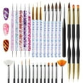 31pcs Nail Art Brushes, Nail Art Tool Set, Dotting Tools, Dust Brush ...