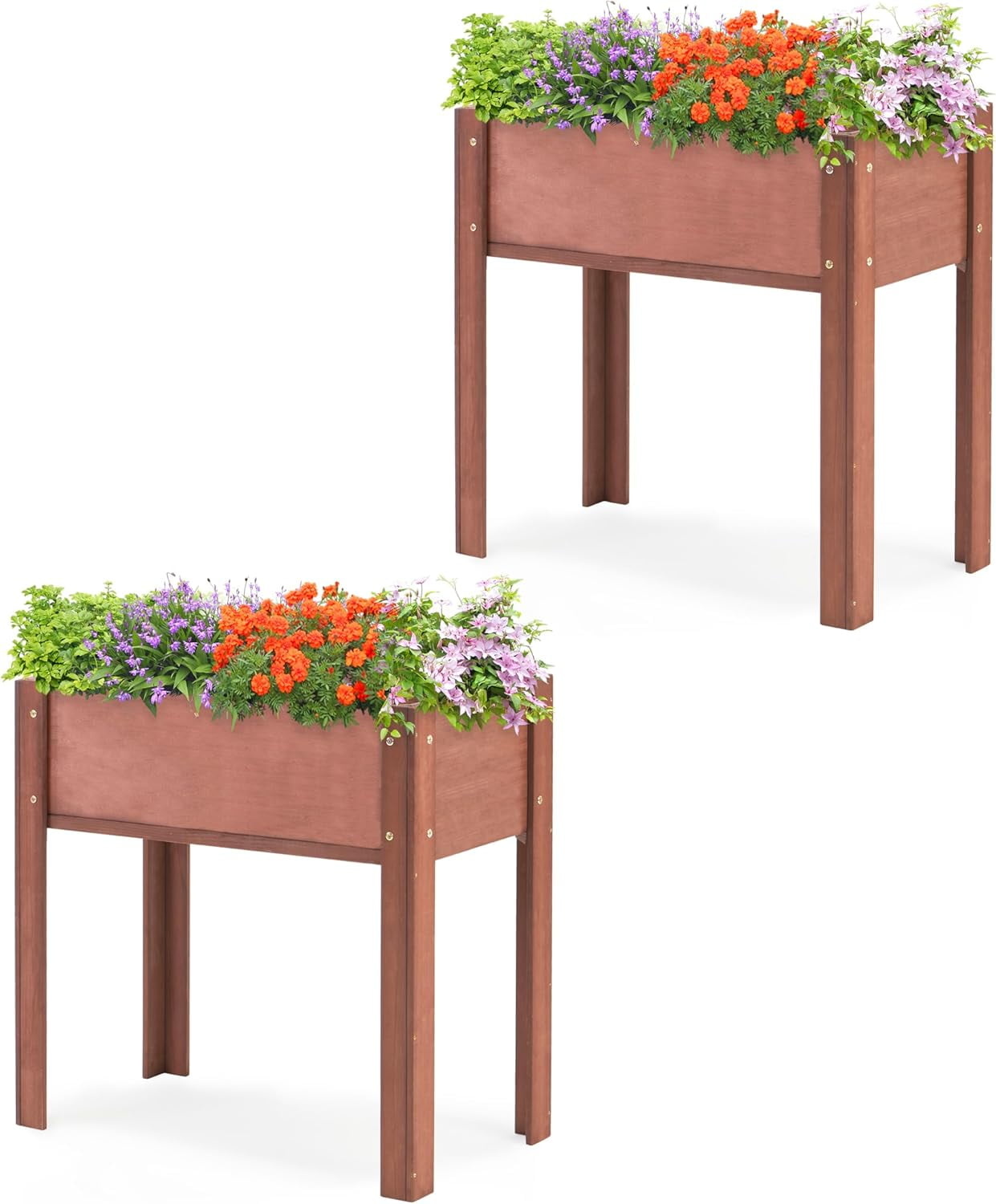 31x16x31 inch Raised Garden Bed with Legs, Elevated Wooden Planter Box ...