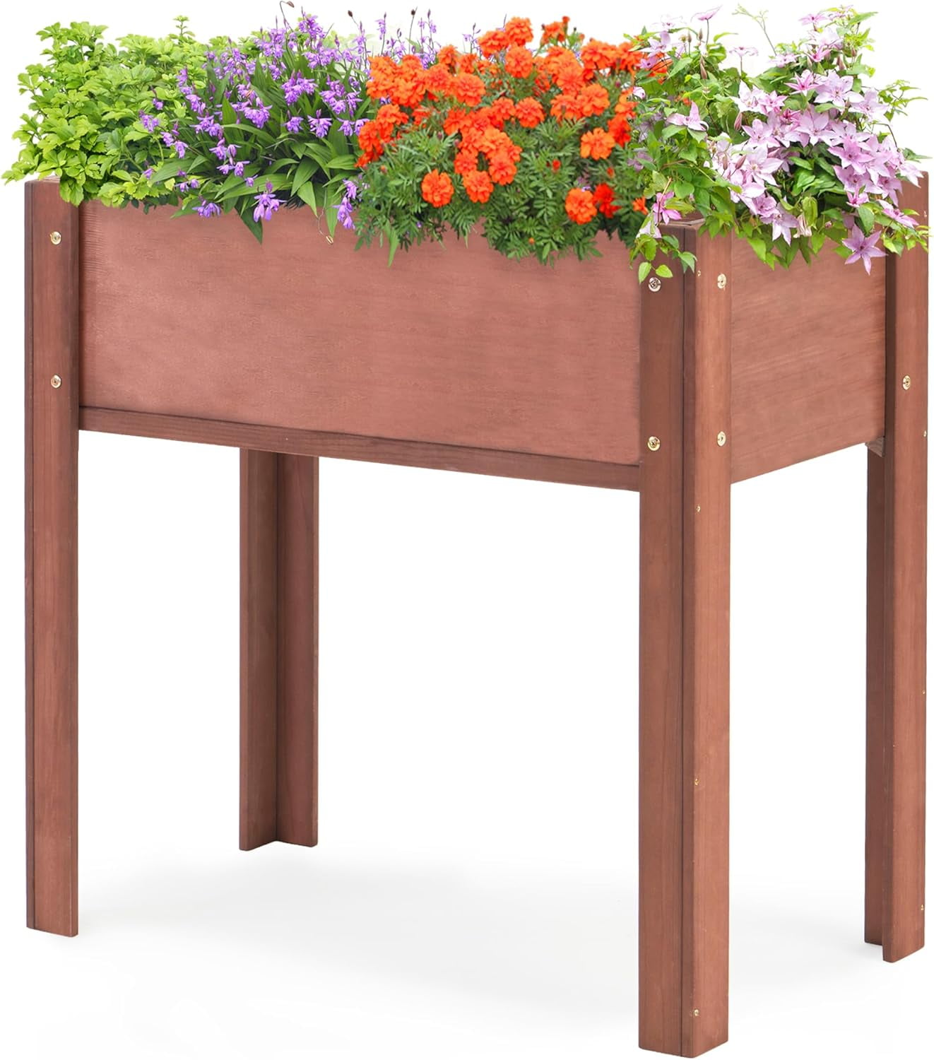 31x16x31 inch Raised Garden Bed with Legs, Elevated Wooden Planter Box ...